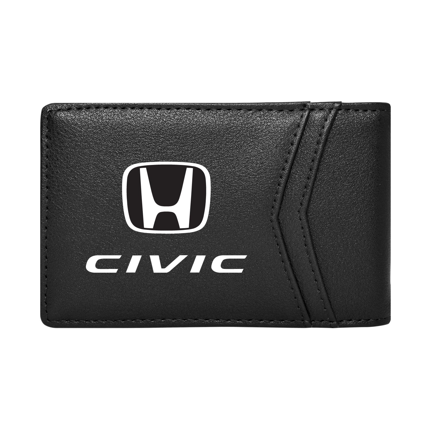 Honda Civic Black PU Leather Slim RFID Resistant Bi-fold Men Wallet ...