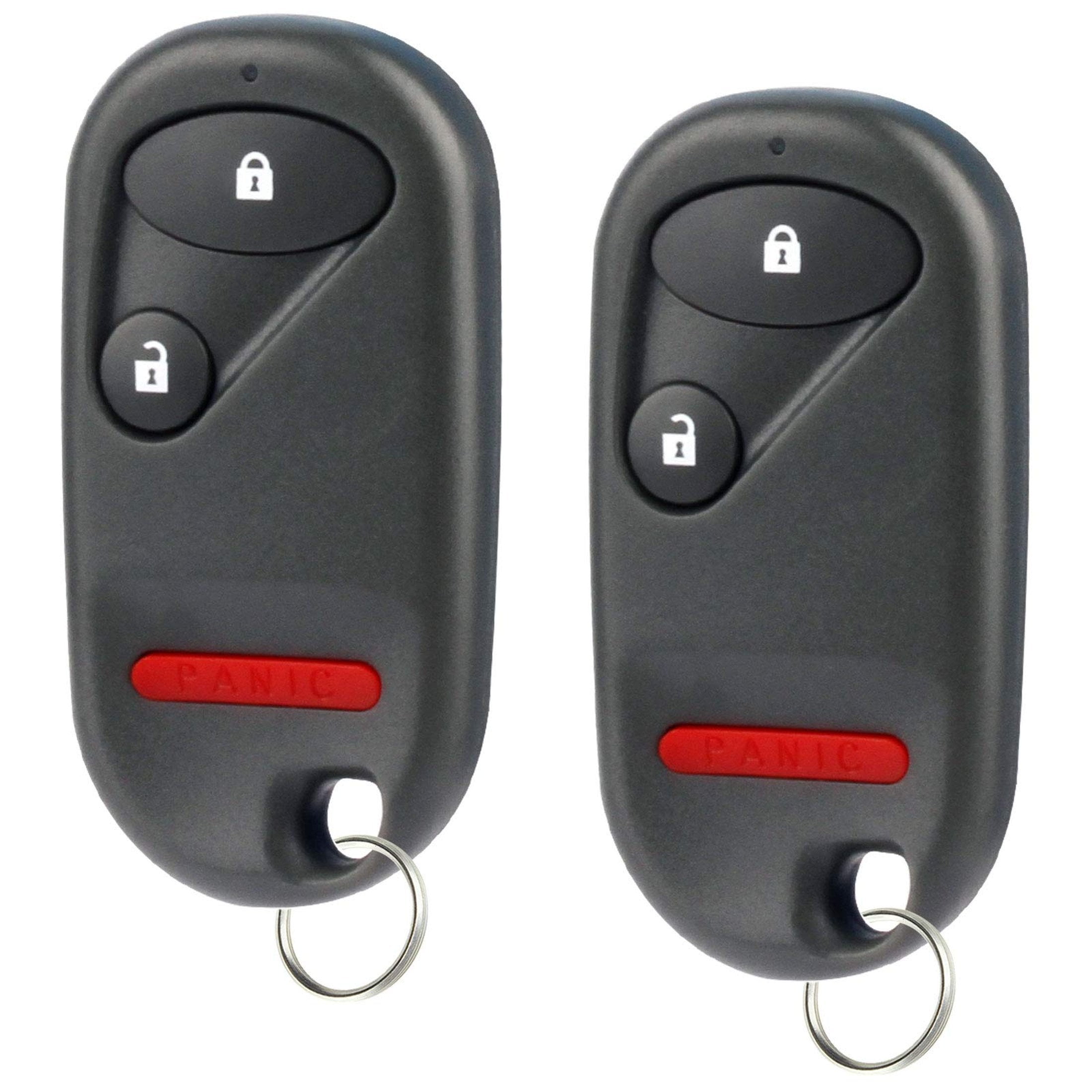 Honda Civic Pilot Key Fob Replacement Set for 01-07 Models 2-Pack ...