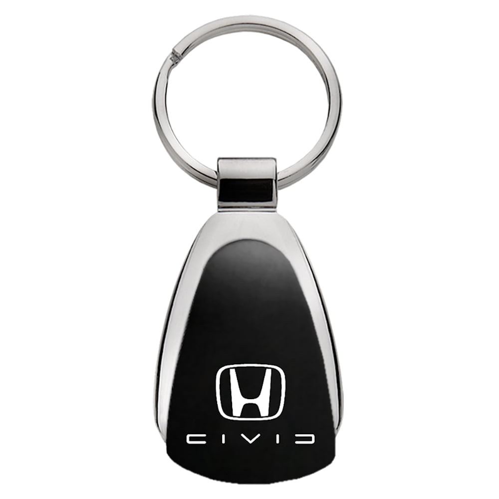 Honda Civic Reverse C Keychain & Keyring - Black Teardrop - Walmart.com