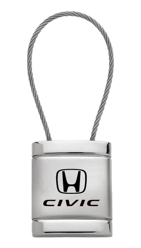Honda Civic Satin Chrome Cable Key Ring (Silver) - Walmart.com