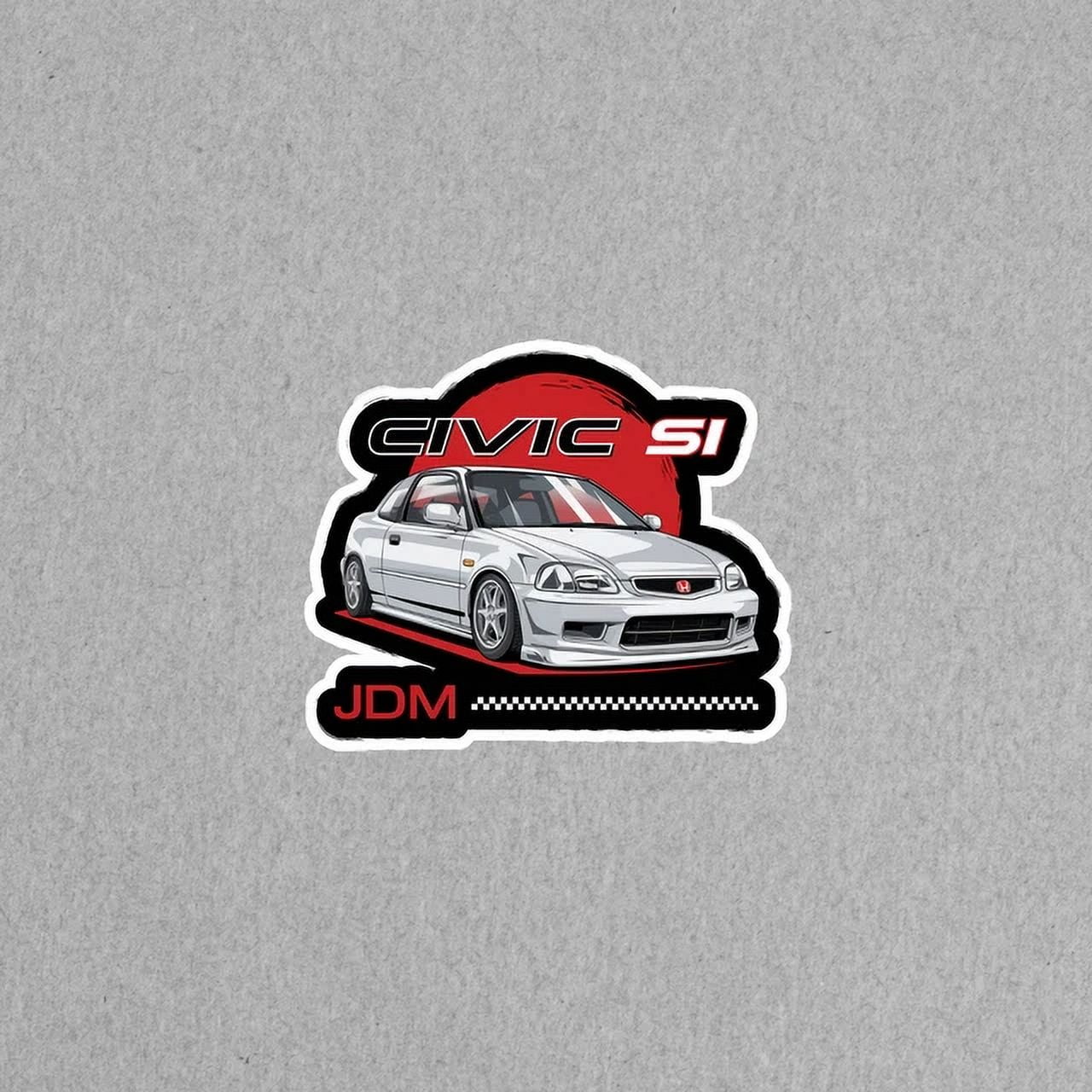 Honda Civic Si Jdm Sticker - Tuner Car Decal For Enthusiastsphone Decal ...