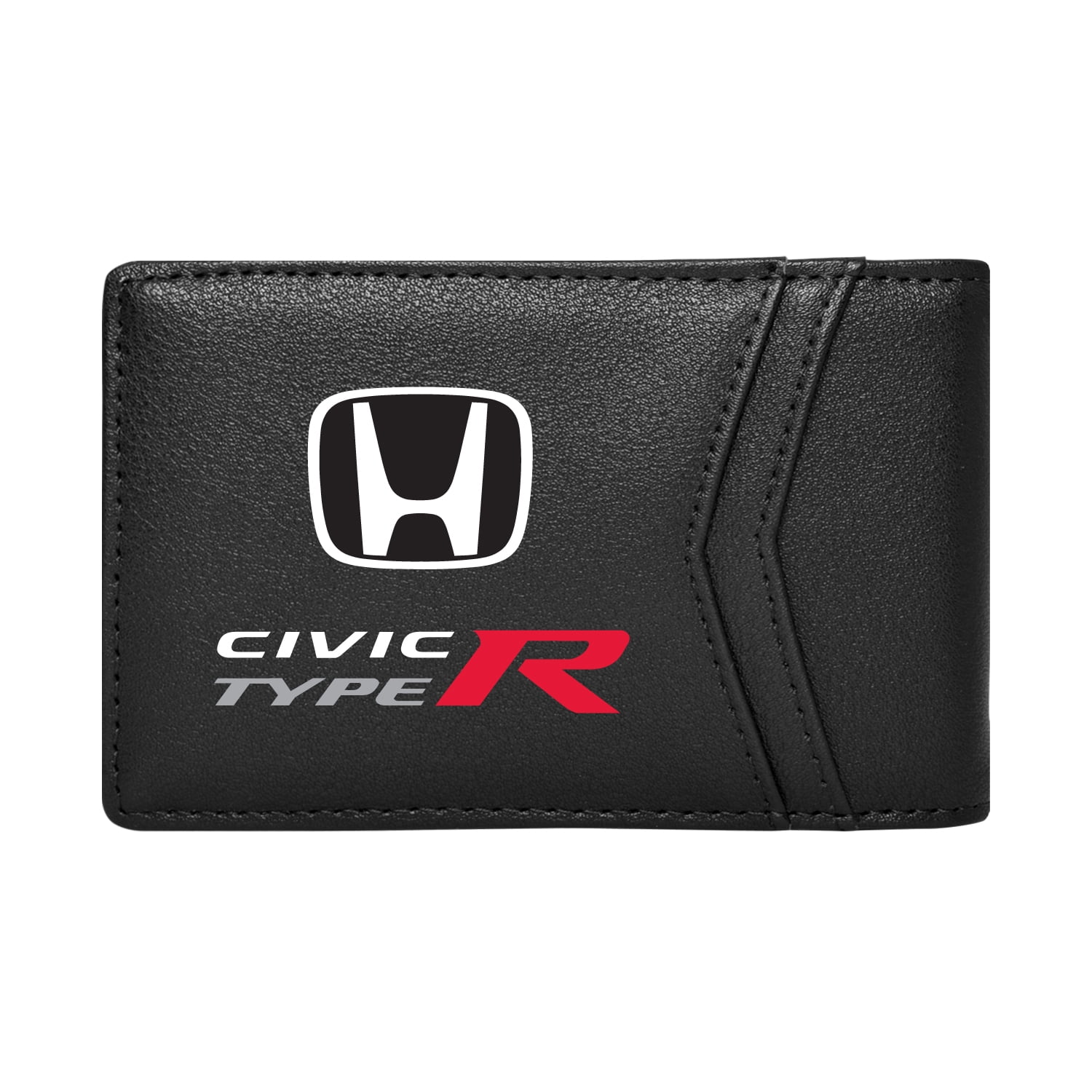 Honda Civic Type-R Black PU Leather Slim RFID Resistant Bi-fold Men ...