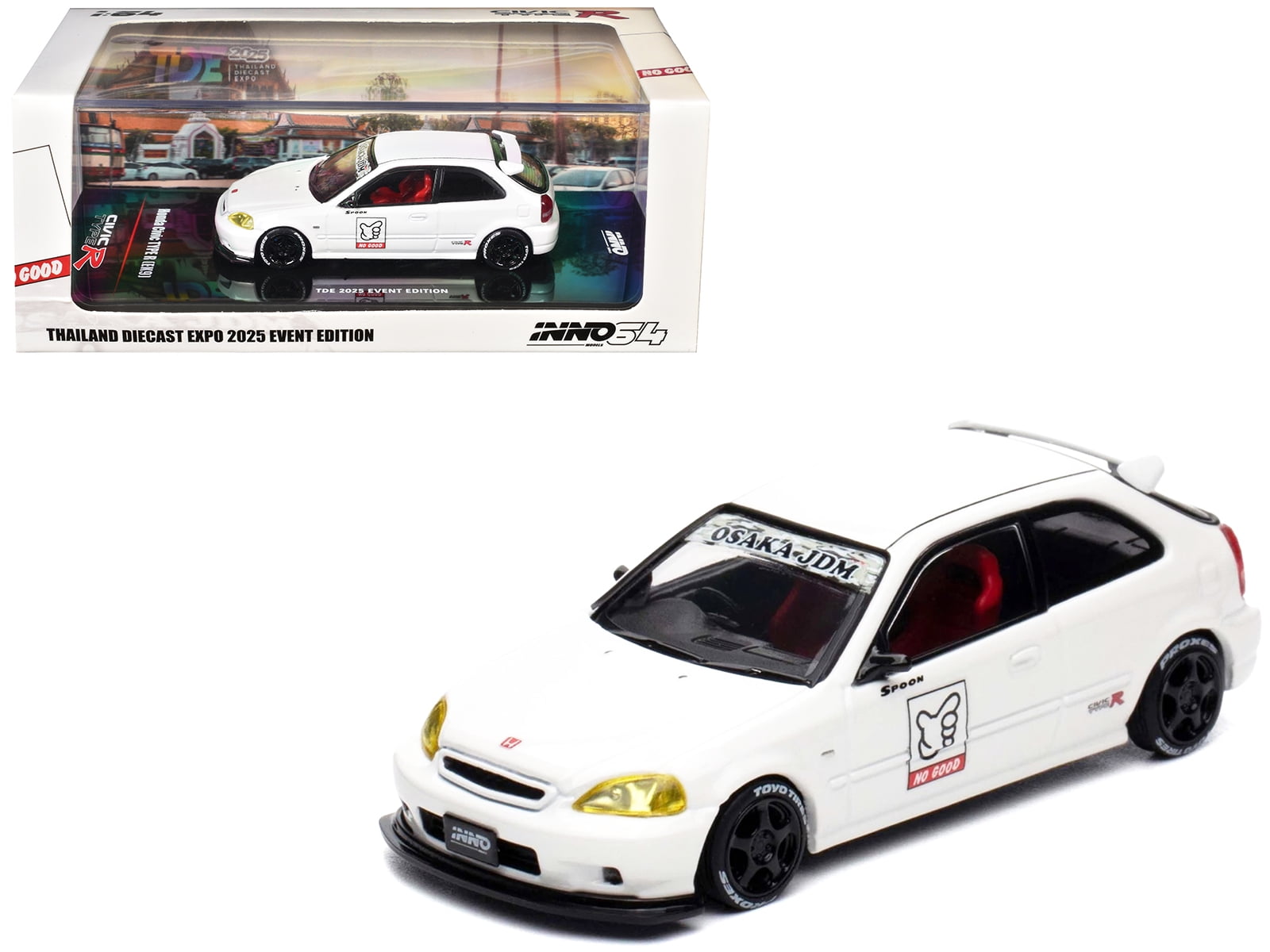 Honda Civic Type R (EK9) RHD (Right Hand Drive) White "Thailand Diecast ...