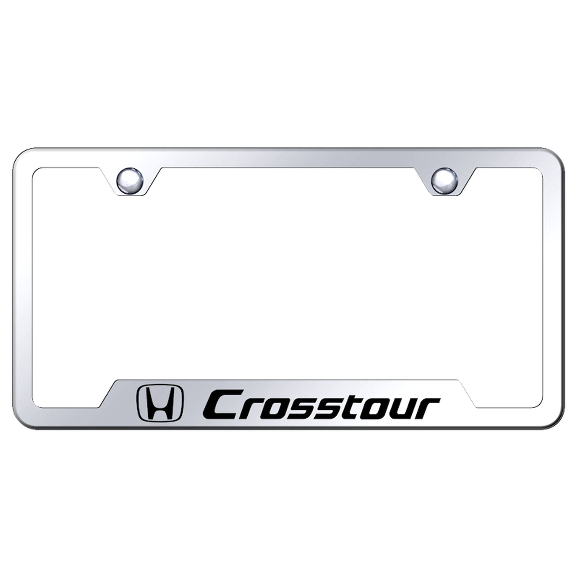Honda Crosstour Laser Etched Logo Cut-Out License Plate Frame (Chrome ...