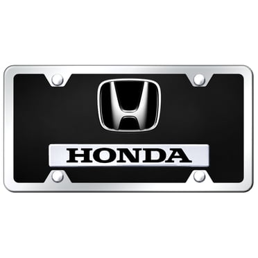 Honda Civic SI Stainless Steel Wide Body License Plate Frame (Black ...