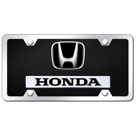 Honda Dual Logo License Plate Kit (Black) - Walmart.com