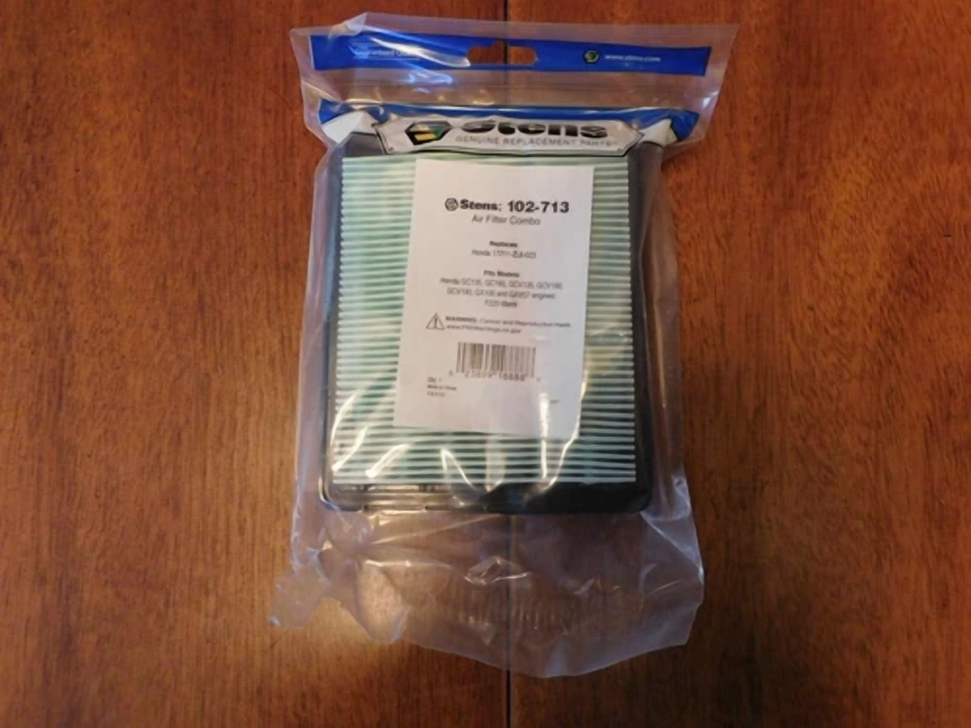 Honda Engine Panel Air Filter W/Foam Pre-Cleaner - Stens#102-713/#17211 ...