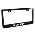Honda Fit Black Real 3K Carbon Fiber Finish ABS Plastic License Plate ...