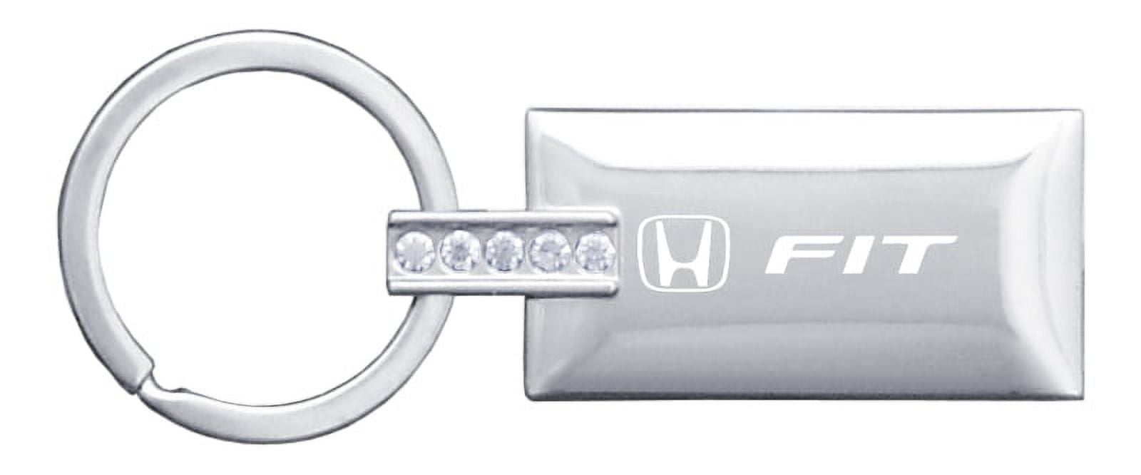 Honda Fit Jeweled Rectangular Key Ring (Silver) - Walmart.com