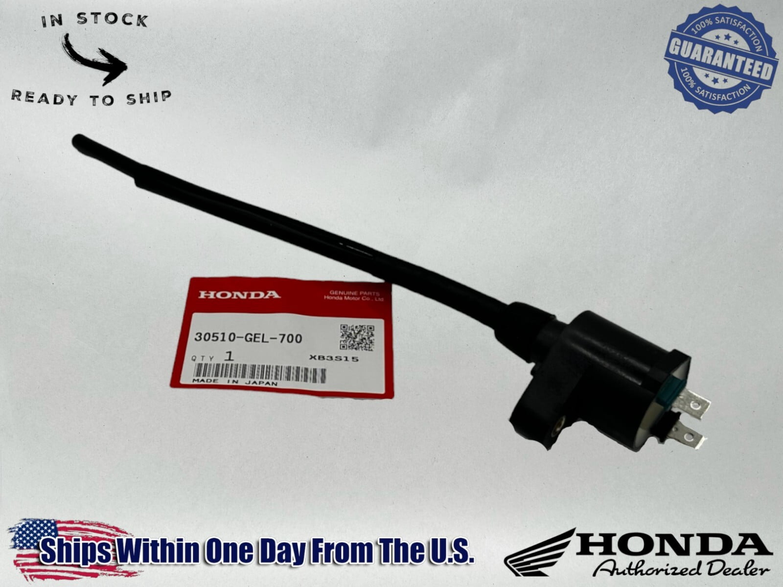 Honda Genuine OEM Authentic Ignition Coil 30510-GEL-700 - Walmart.com