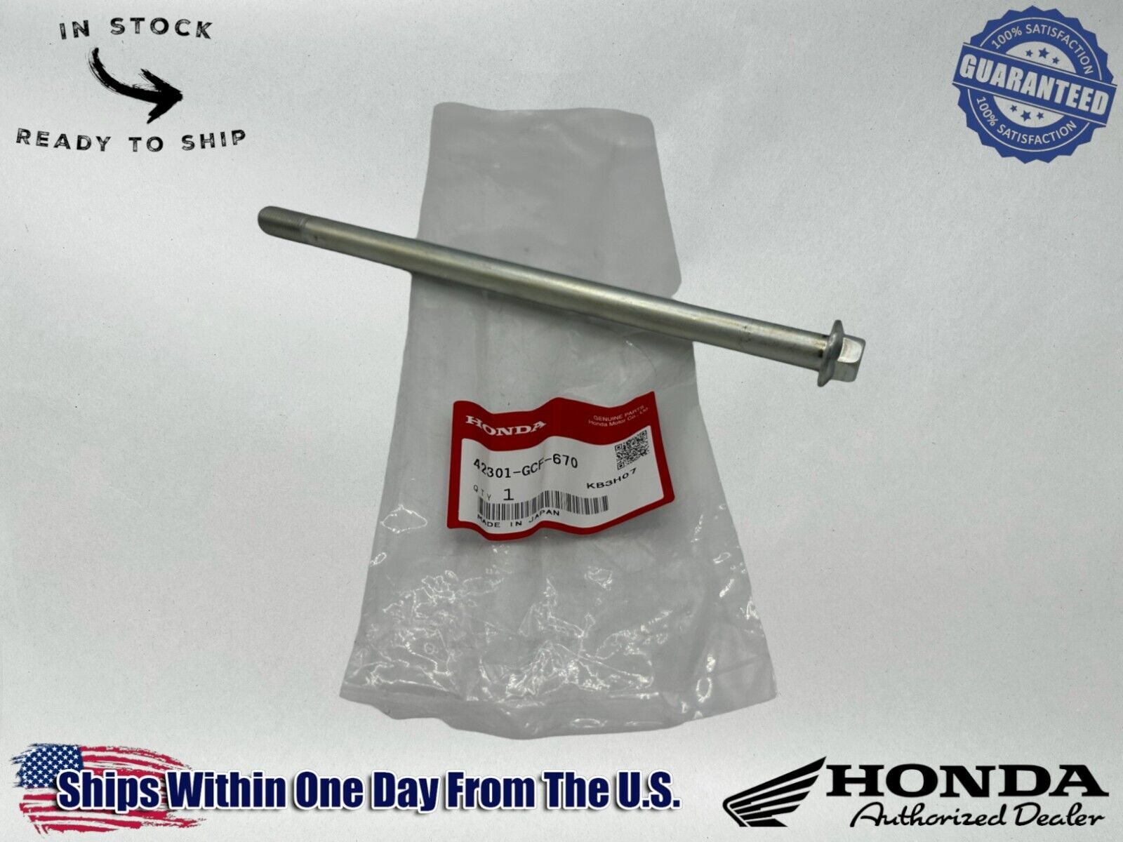 Honda Genuine OEM Authentic Rear Wheel Axle 42301-GCF-670 - Walmart.com