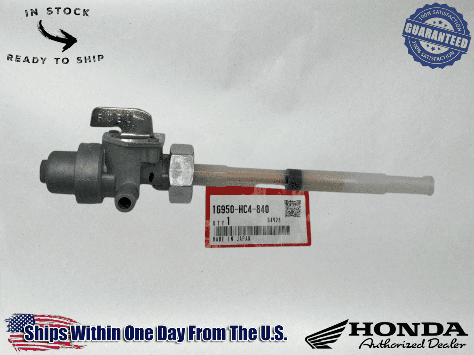 Honda Genuine OEM Gas Fuel Valve Petcock 16950-HC4-840 - Walmart.com