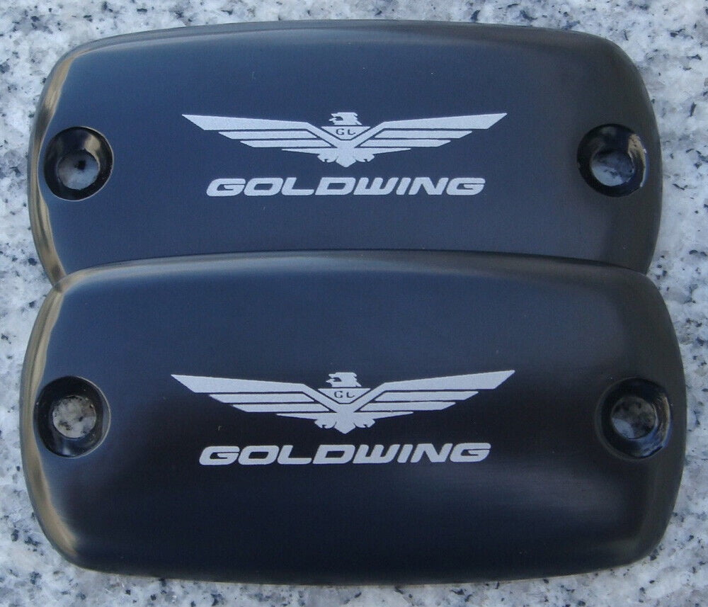 Honda Gold Wing GoldWing GL 1500 1800 BLACK FLUID CAPS - Walmart.com