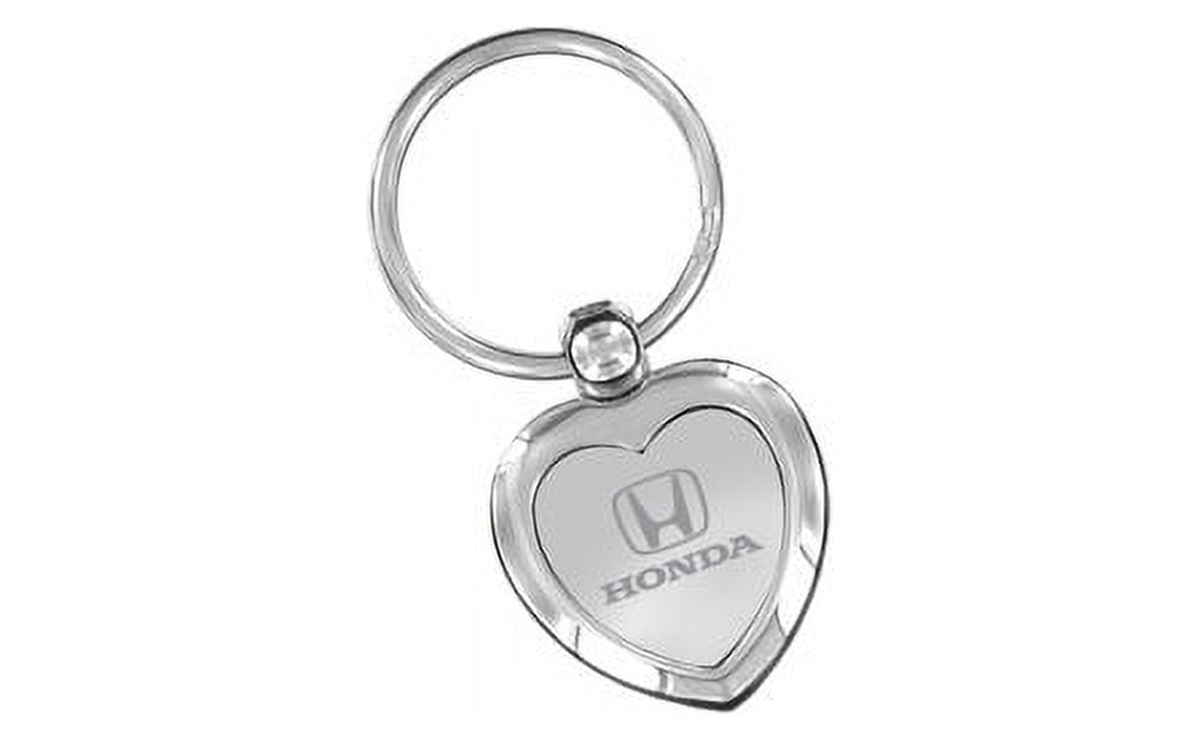 Honda Heart Key Chain Polished Metal With Attached Keychain Ring ...