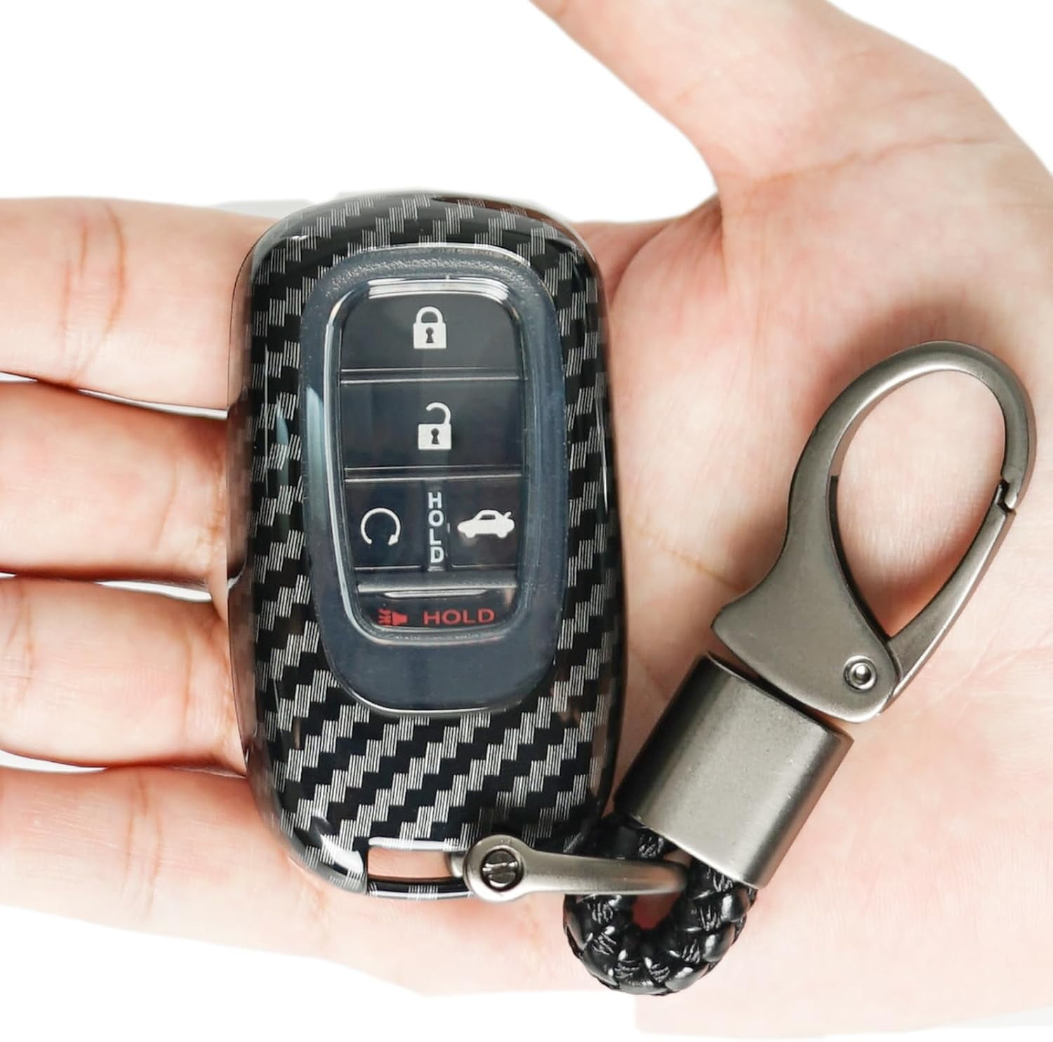 For Honda Key Fob Cover,Premium Hard ABS Carbon Fiber Pattern Key Fob ...
