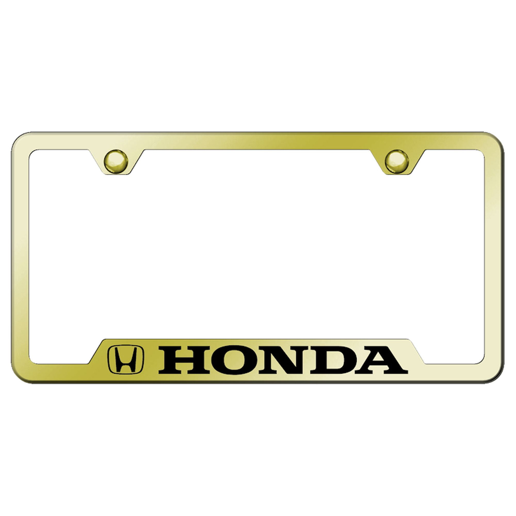 Honda Laser Etched Logo Cut-Out License Plate Frame (Gold) - Walmart.com