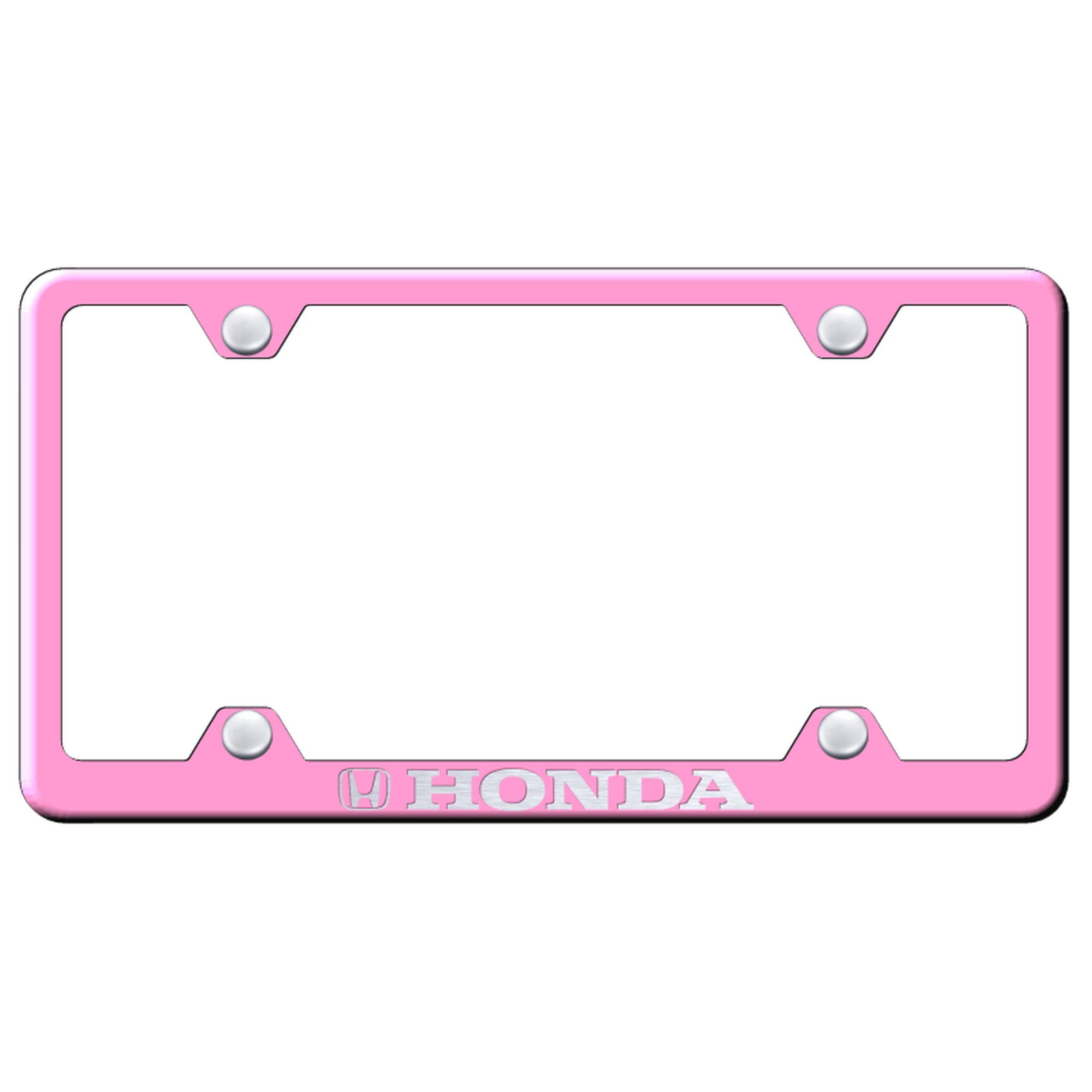 Honda Laser Etched Logo Stainless Steel Wide Body License Plate Frame ...