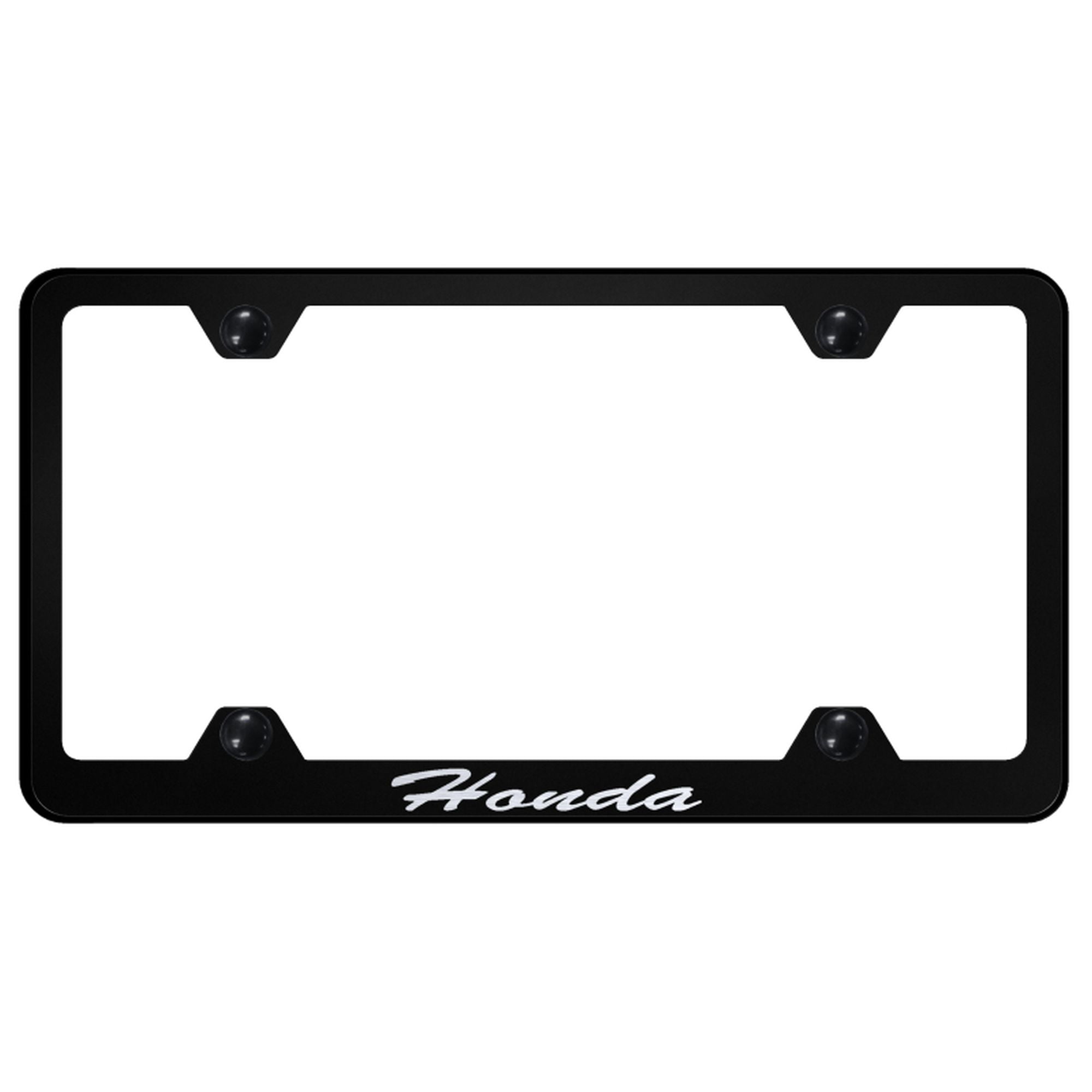 Honda Laser Etched Script Stainless Steel Wide Body License Plate Frame ...