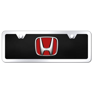 Honda Dual Logo License Plate Kit (Black) - Walmart.com