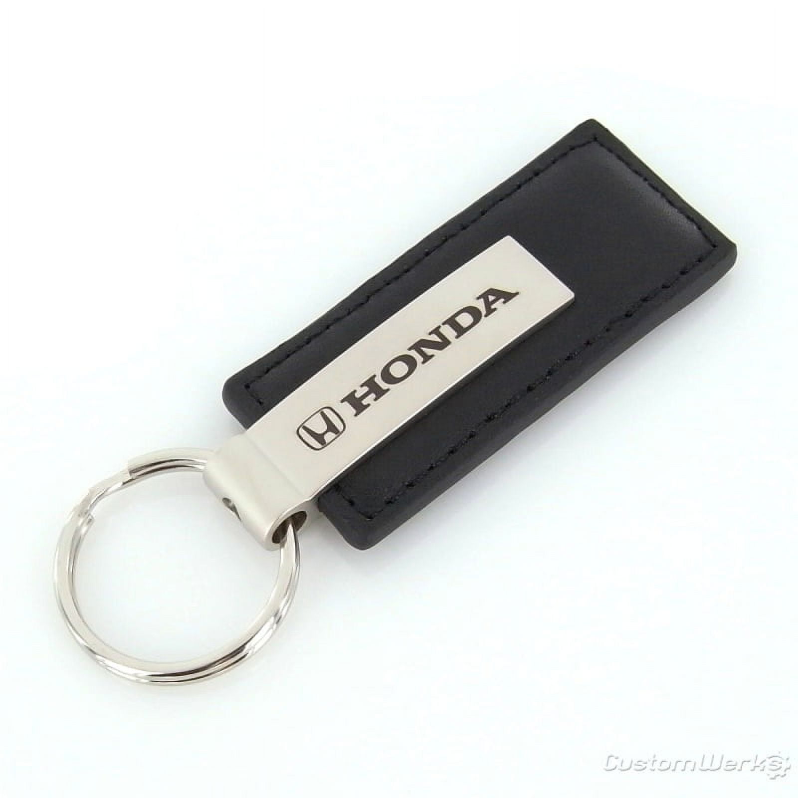 Honda Logo Black Leather Key Chain - Walmart.com
