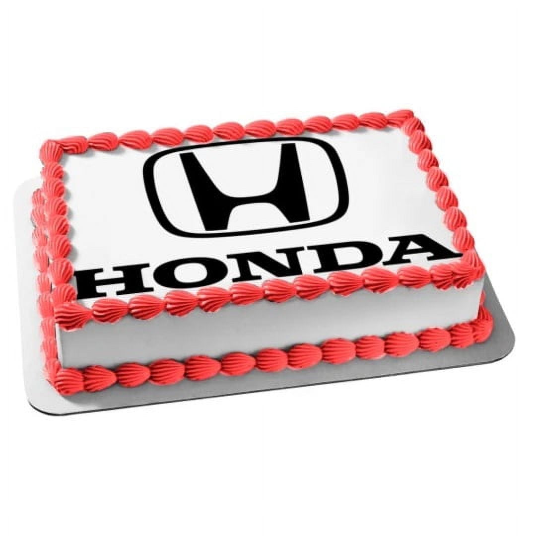 Honda Logo Car Company Black Edible Cake Topper Image ABPID52192 ...