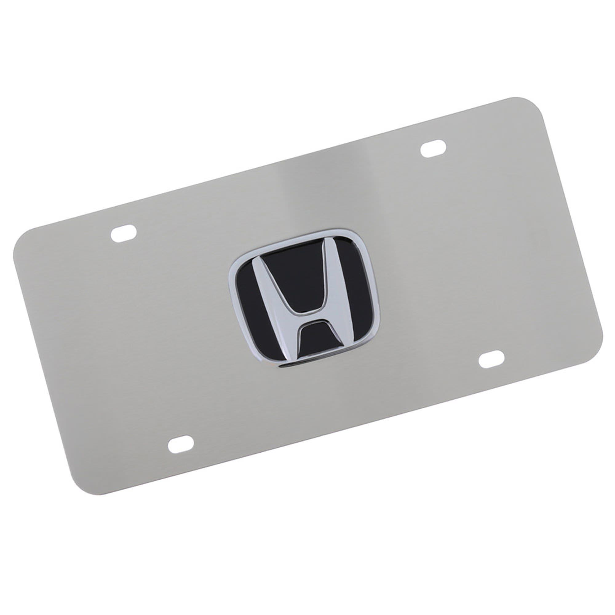 Honda Logo License Plate (Black on Chrome) - Walmart.com