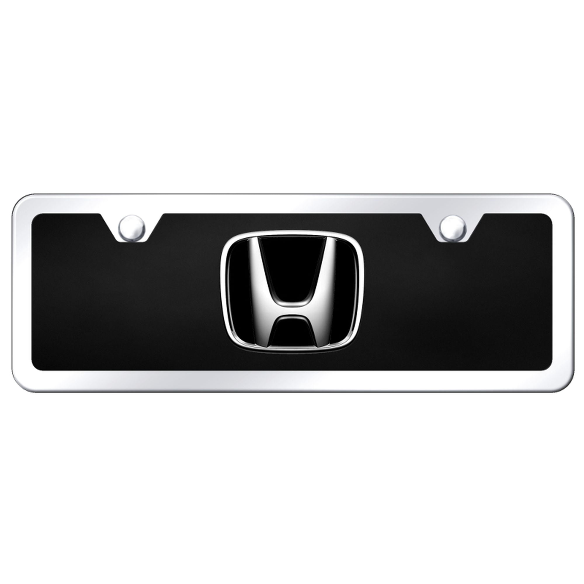 Honda Logo Mini License Plate Kit (Chrome on Black) - Walmart.com
