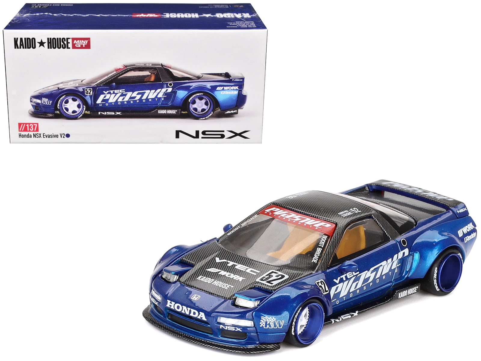 Honda NSX "Evasive V2" #52 Blue Metallic with Carbon Top (Designed by ...