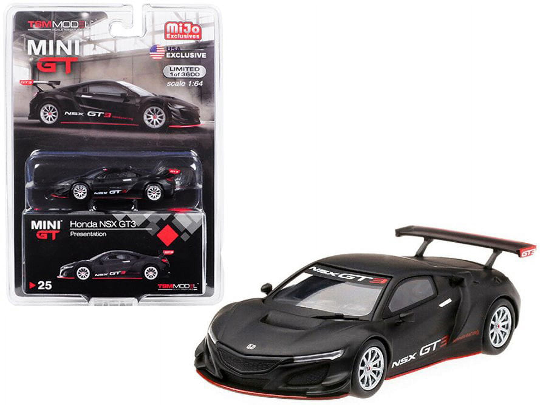 Honda NSX GT3, Matte Black - Mini GT MGT00025-MJ - 1/64 scale Diecast ...