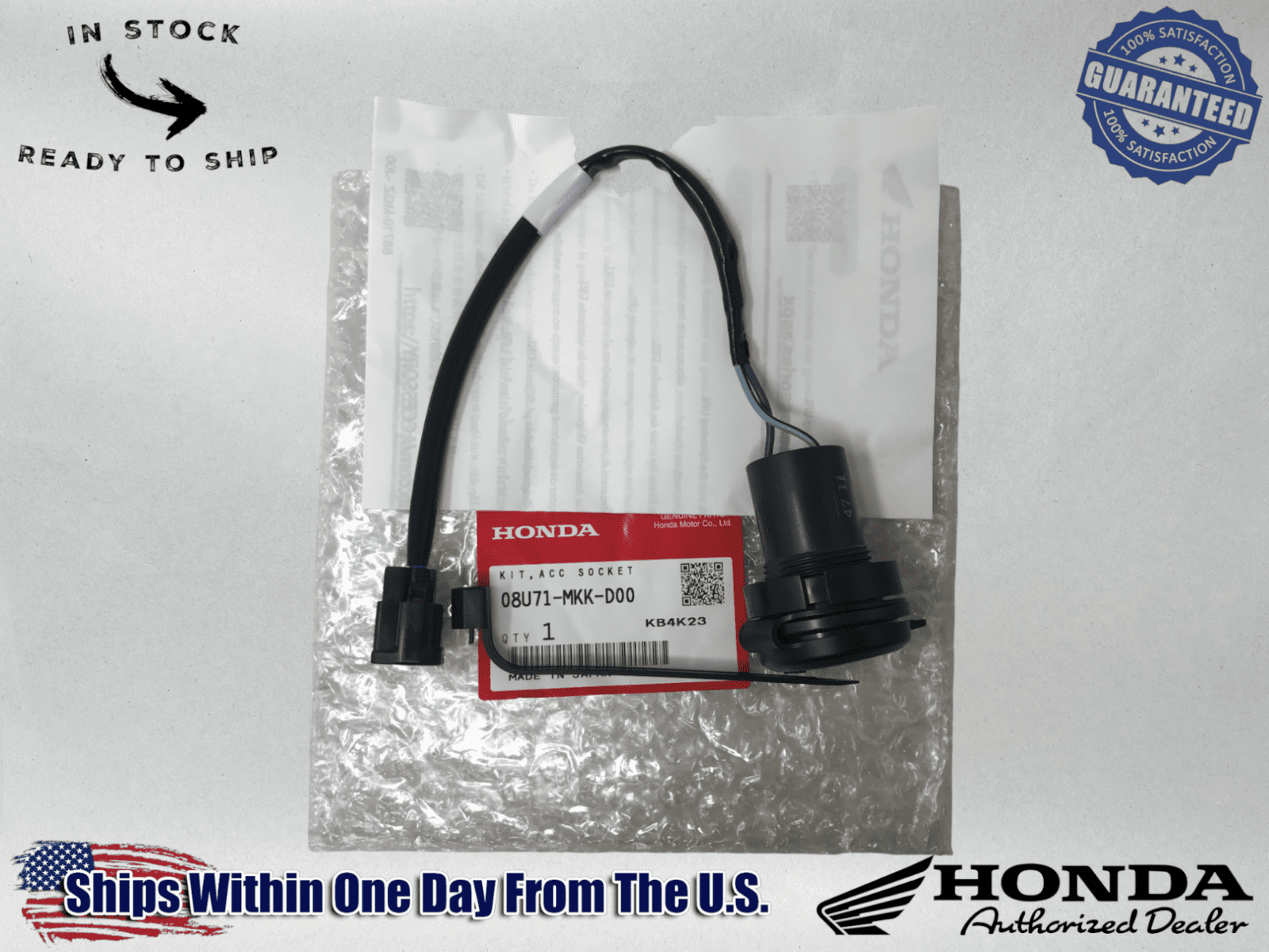 Honda OEM 12V Accessory Socket 18-19 CRF1000L Africa Twin #C127* 08U71 ...