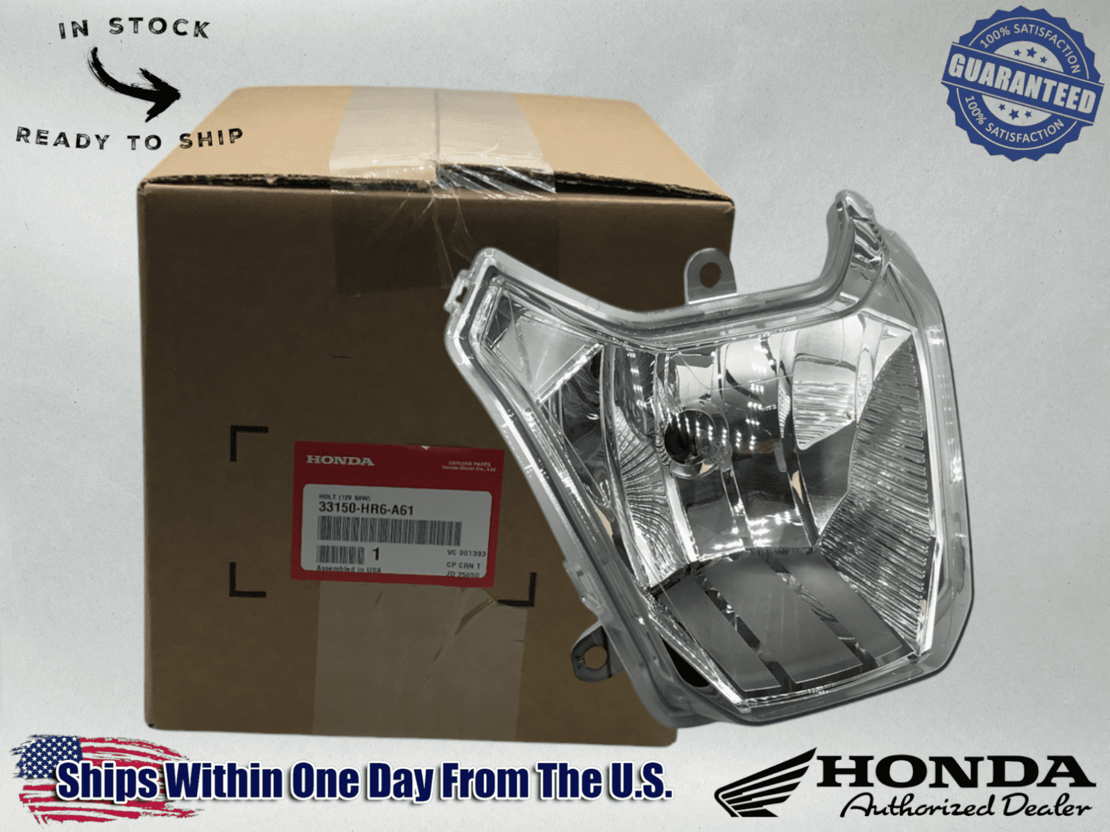 Honda OEM Headlight Lens 15-25 TRX 500 Rubicon Foreman TRX500 33150-HR6 ...