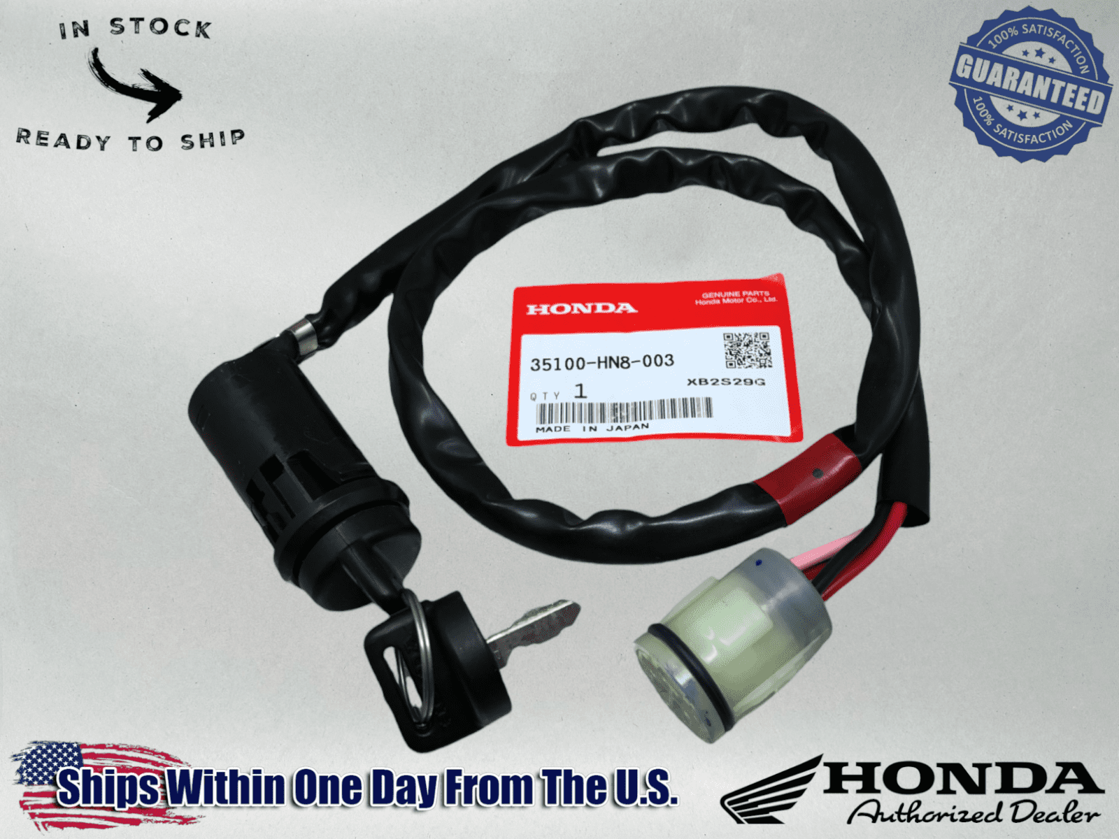 Honda OEM IGNITION KEY SWITCH 2003-2014 TRX650 TRX680 Rincon 35100-HN8 ...