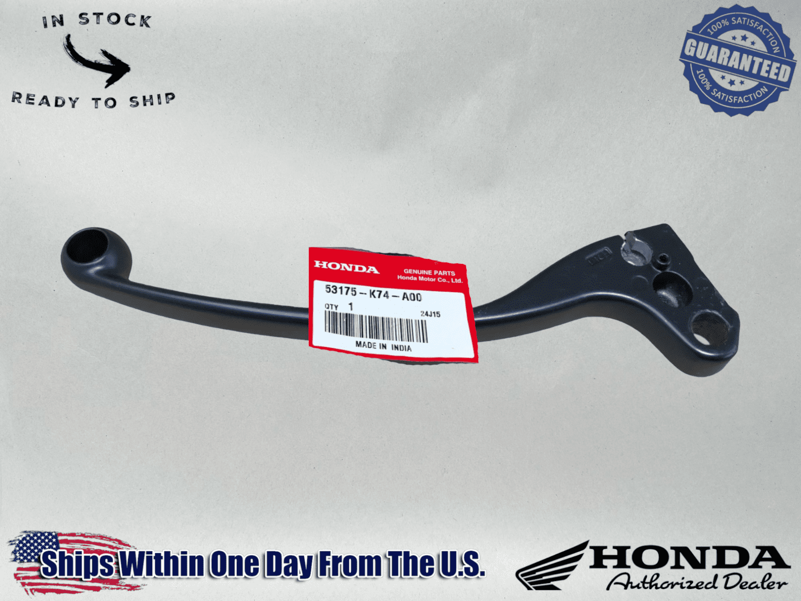 Honda OEM RIGHT BRAKE LEVER 2022-23 NAVI NVA110 53175-K74-A00 - Walmart.com
