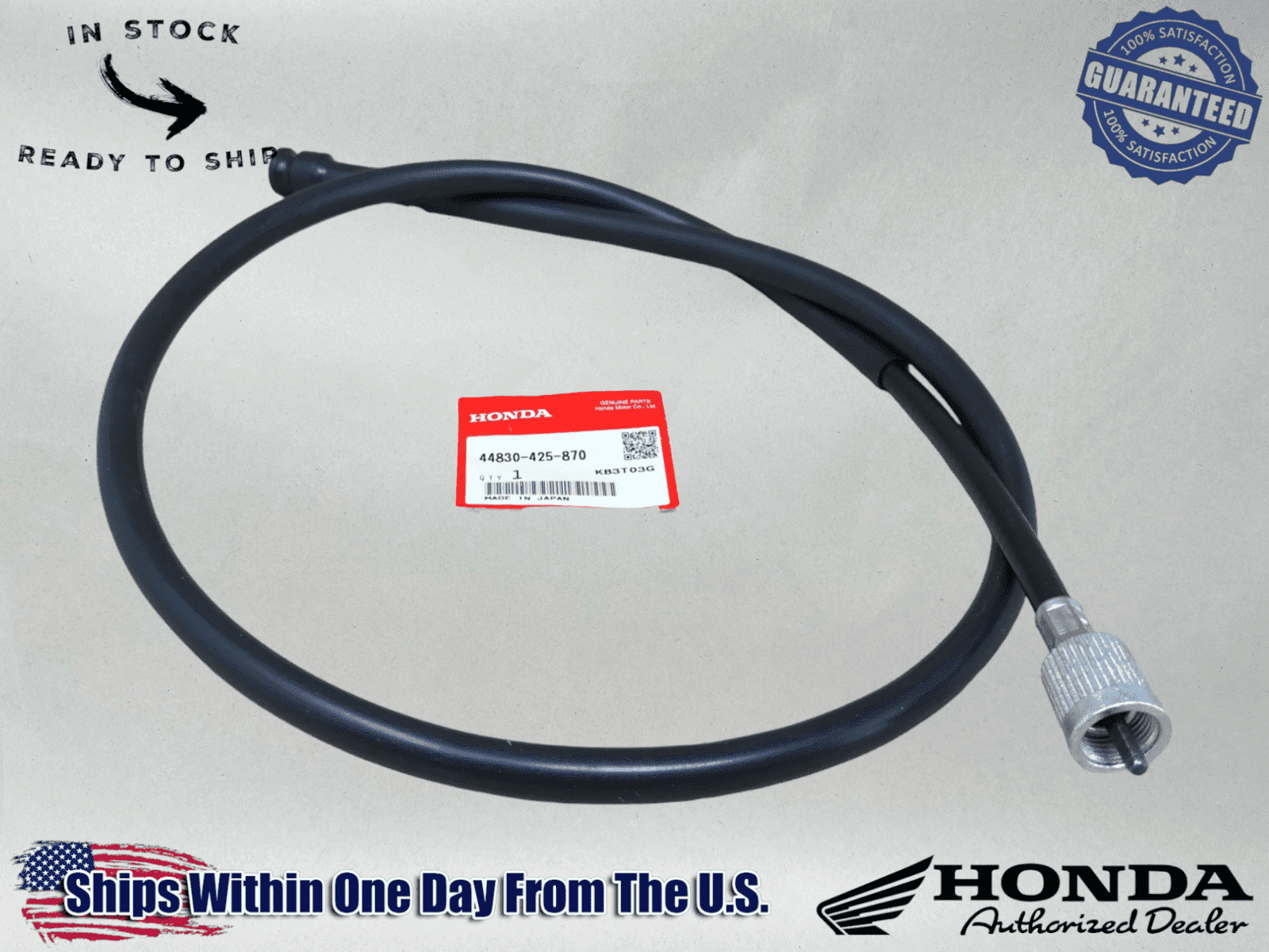 Honda OEM Speedometer Speedo Cable CB CJ CX GL XL SL MT XR 44830-425 ...
