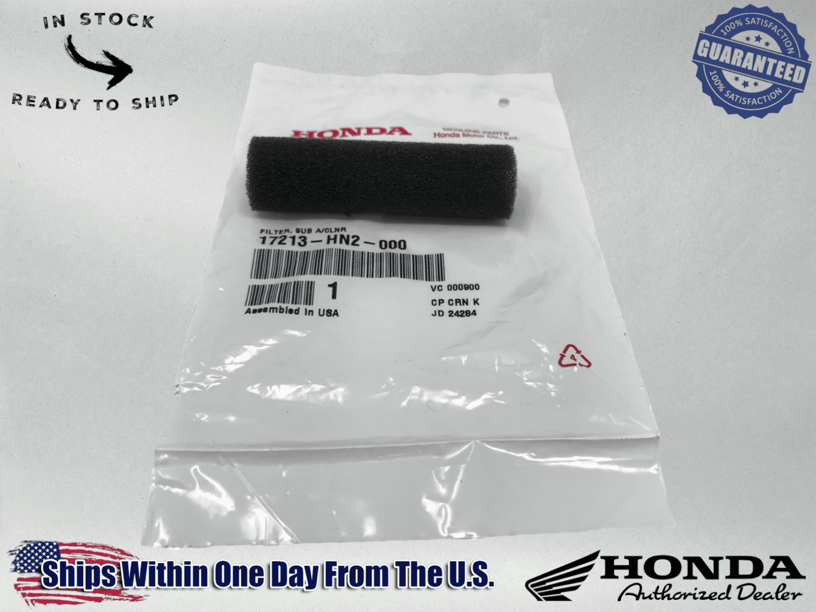 Honda OEM Sub Air Filter Cleaner Element 17213-HN2-000 - Walmart.com