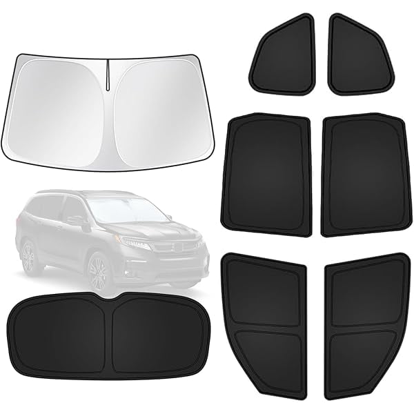 for Honda Pilot 2016-2022 Car Window Shades, 8pcs Privacy Sun Shade Set ...
