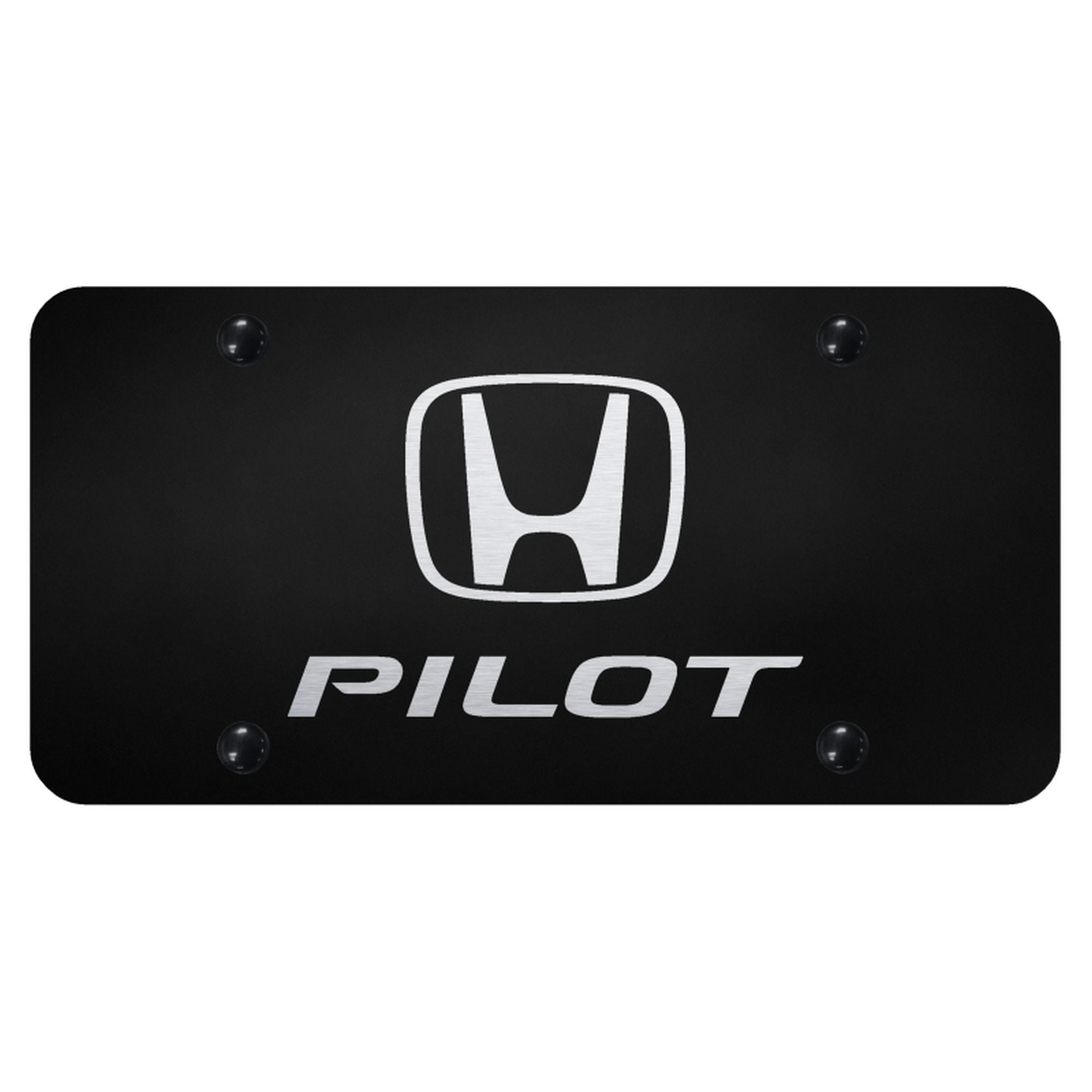 Honda Pilot Laser Etched Logo License Plate (Black) - Walmart.com
