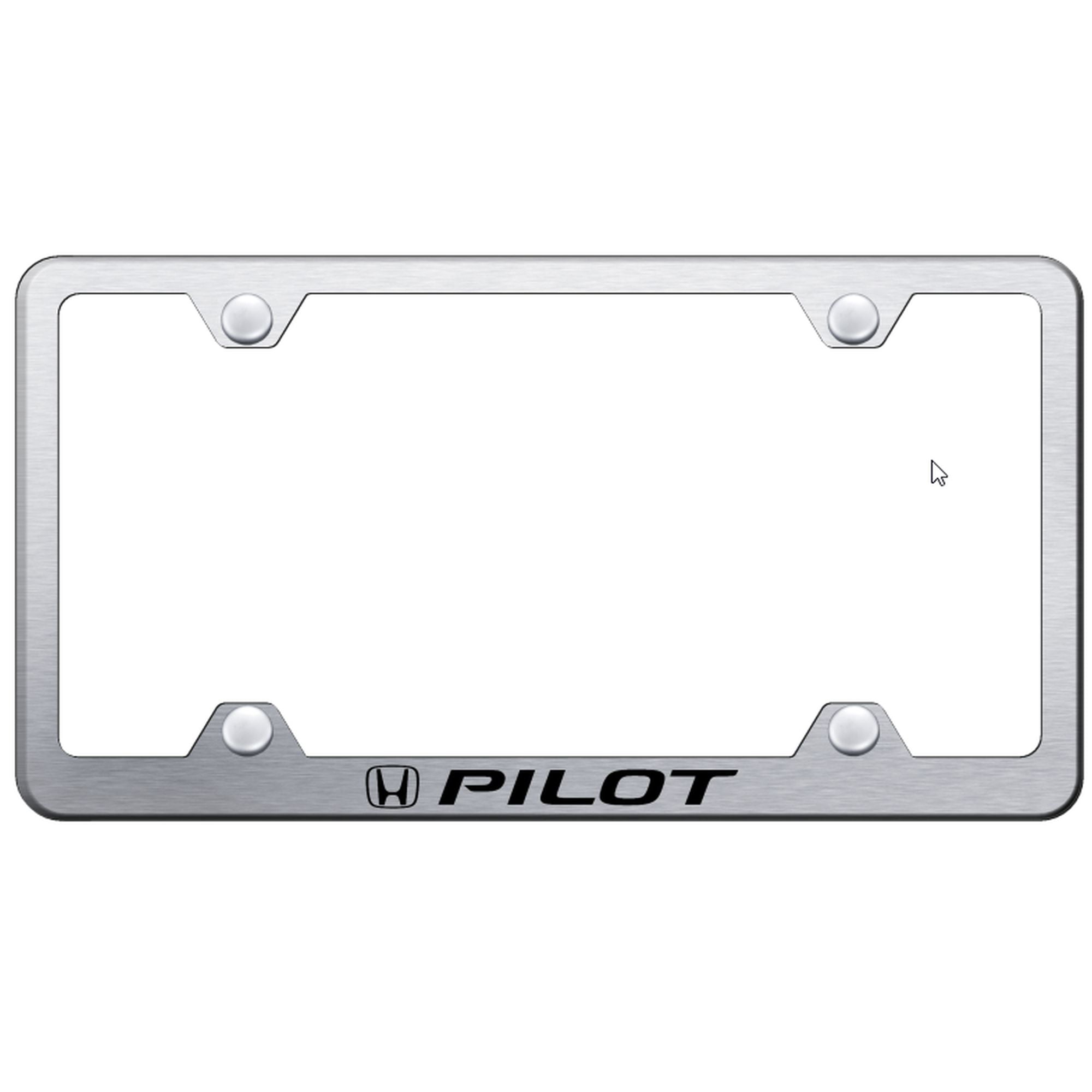 Honda Pilot Stainless Steel Wide Body License Plate Frame (Brushed ...