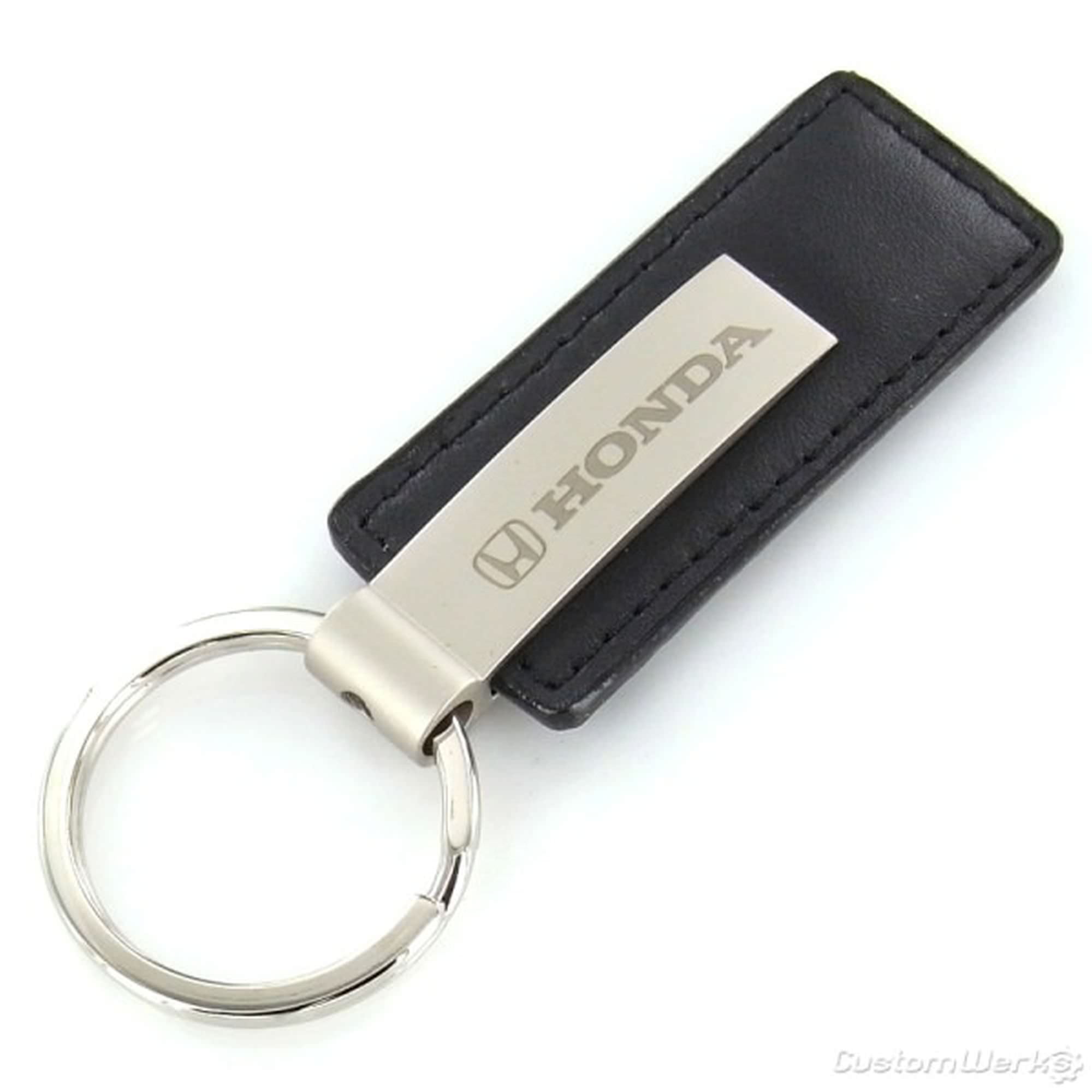 Honda Rectangular Leather Key Chain (Black) - Walmart.com