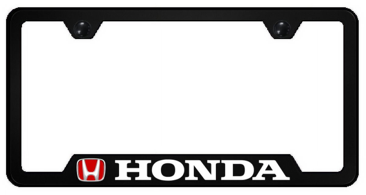Honda (Red Fill) Polycarbonate Notched License Plate Frame Official ...