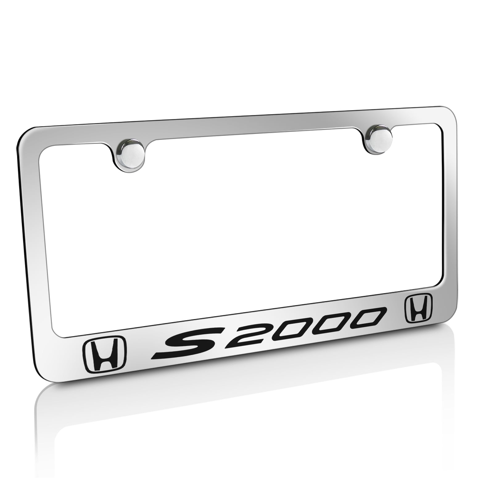 Honda S2000 Dual Logos Chrome Metal License Plate Frame - Walmart.com
