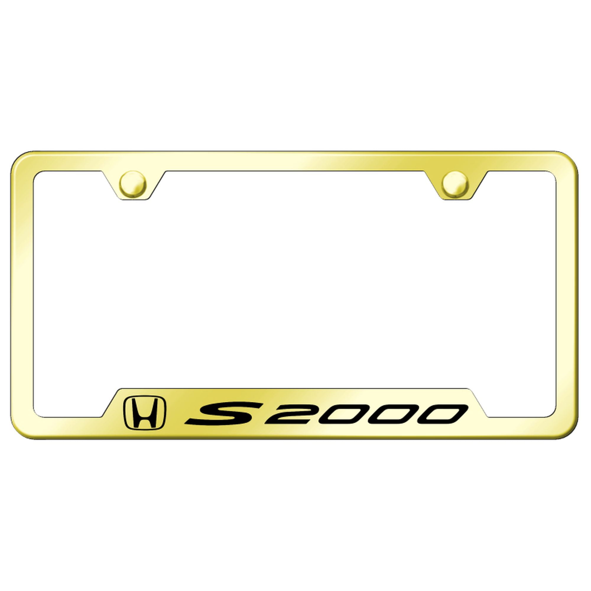 Honda S2000 Laser Etched Logo Cut-Out License Plate Frame (Gold ...