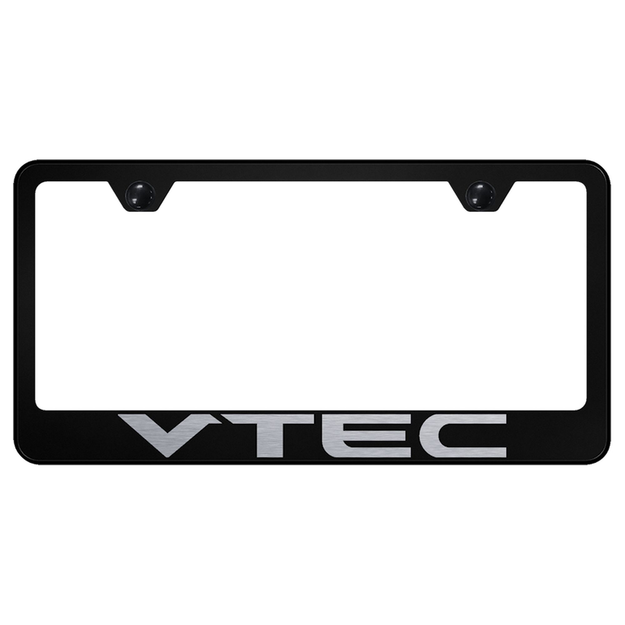 Honda VTEC Laser Etched Logo Stainless Steel License Plate Frame (Black ...