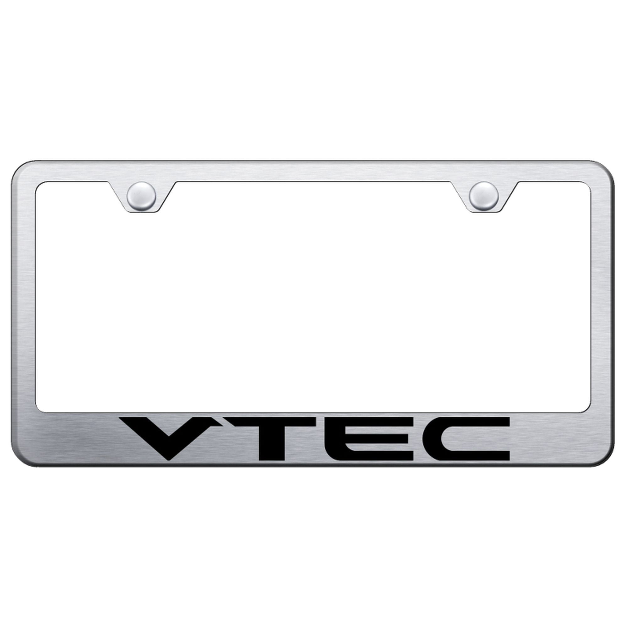 Honda VTEC Laser Etched Logo Stainless Steel License Plate Frame ...