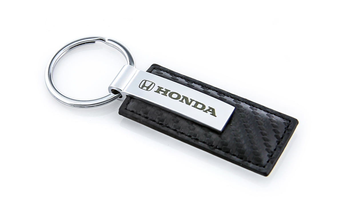 Honda wordmark Black Carbon Fiber Leather Keychain - Walmart.com