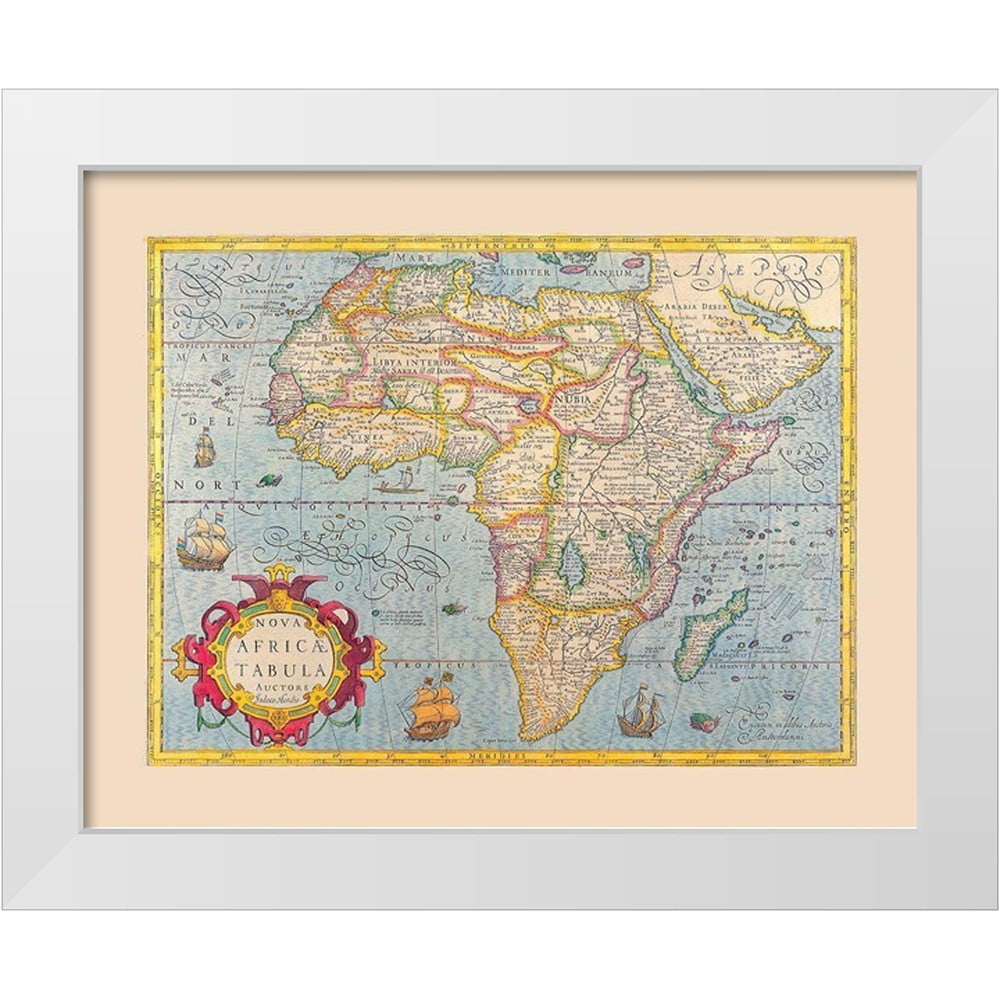 Hondio 24x20 White Modern Wood Framed Museum Art Print Titled - Africa ...