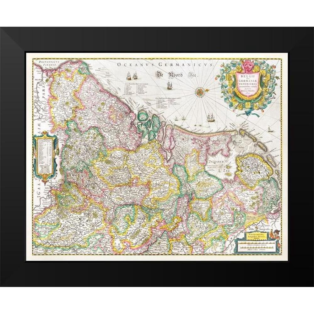 Hondius, Henricus 14x12 Black Modern Framed Museum Art Print Titled ...
