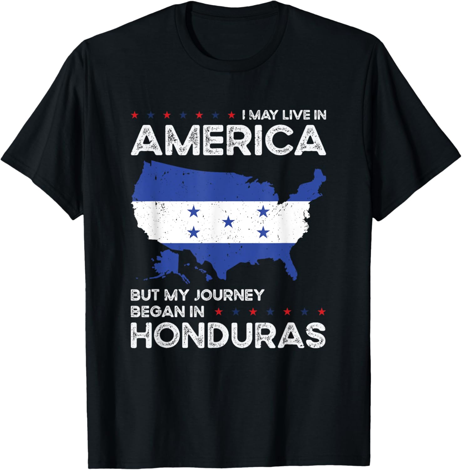 Honduran American Patriot USA Grown Honduras US Flag T-Shirt - Walmart.com