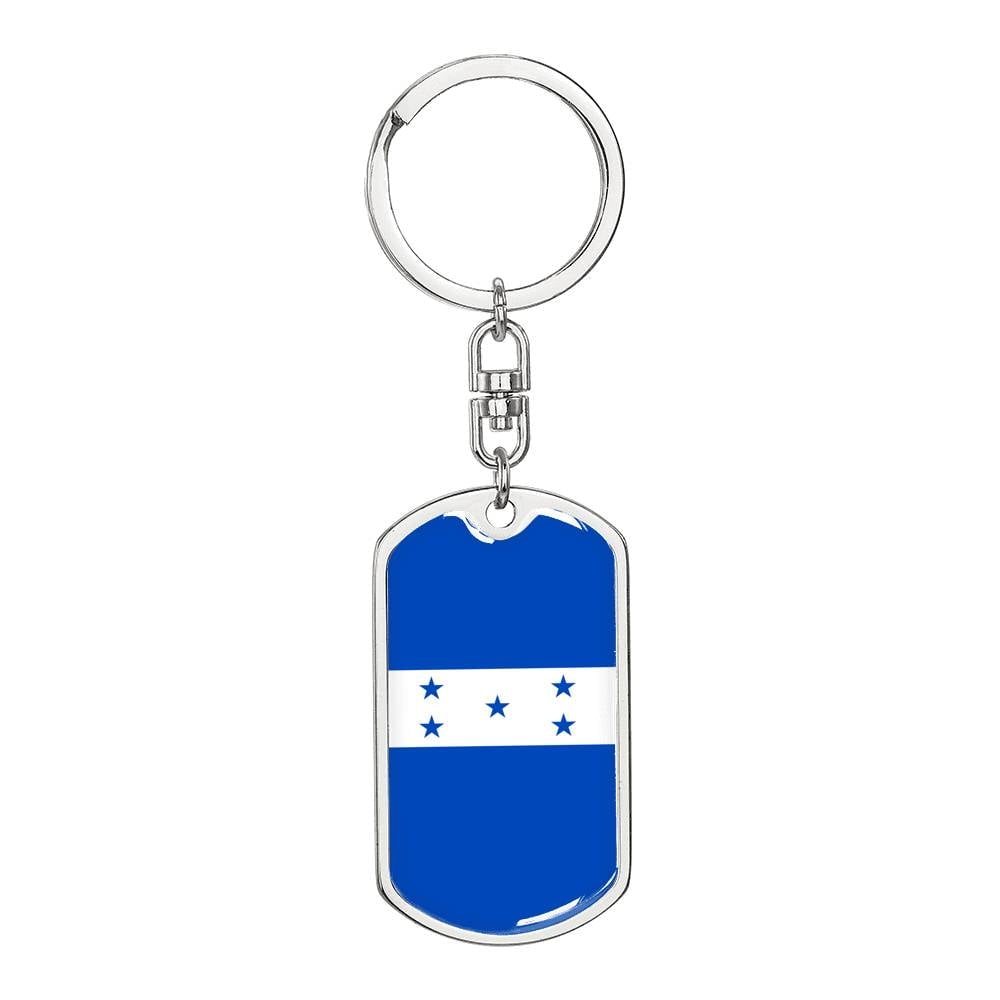Honduran Flag Honduras Flag Keychain Dog Tag Stainless Steel or 18k ...