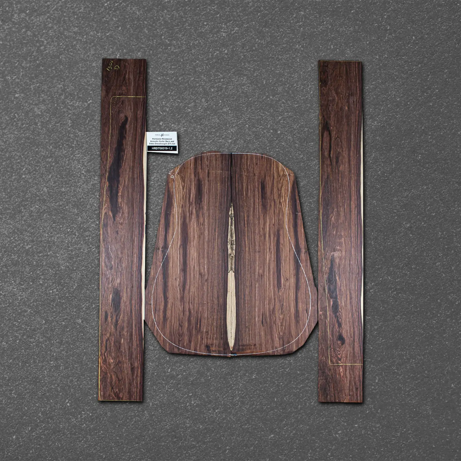 Honduran Rosewood Acoustic Guitar Back and Sides Dreadnought (DT) Set ...